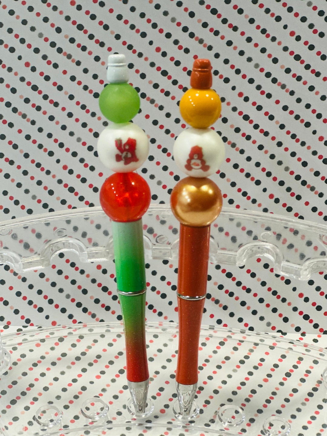 Seasonal 80s Bear Beaded Pen - Etsy