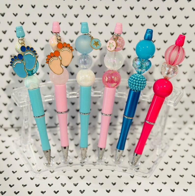 Baby Shower/gender Reveal Beaded Pens - Etsy