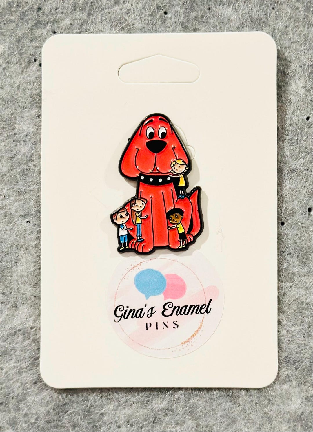 Big Red Dog Enamel Pin - Etsy
