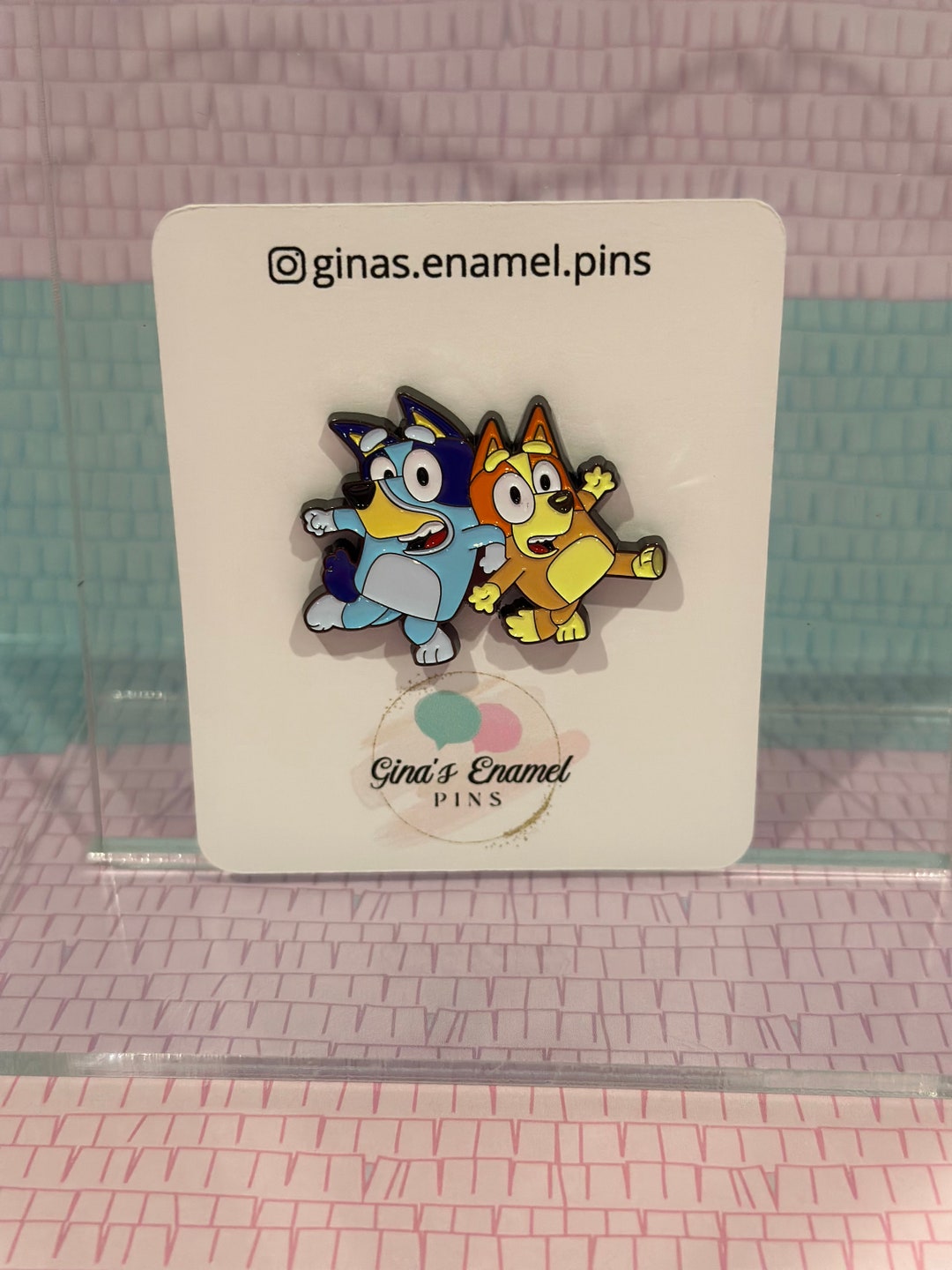 Blue Dog Enamel Pin and Beaded Pens - Etsy