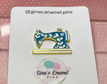Rainbow Sewing Machine Enamel Pin Badge - Etsy