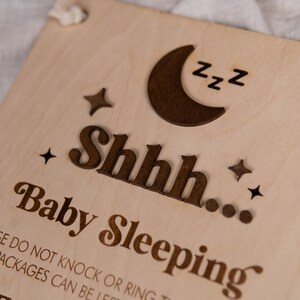 Baby Sleeping Sign, Shhh Baby Sleeping Wood Sign, 3D Wood Sign, Door ...