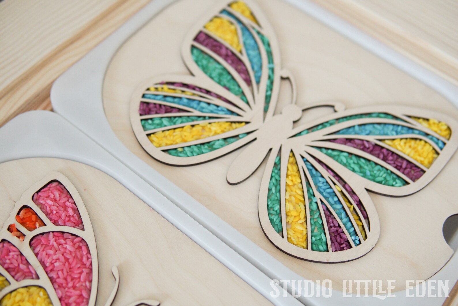 Butterfly Sensory Bin Insert for FLISAT/TROFAST Table - Montessori Play ...