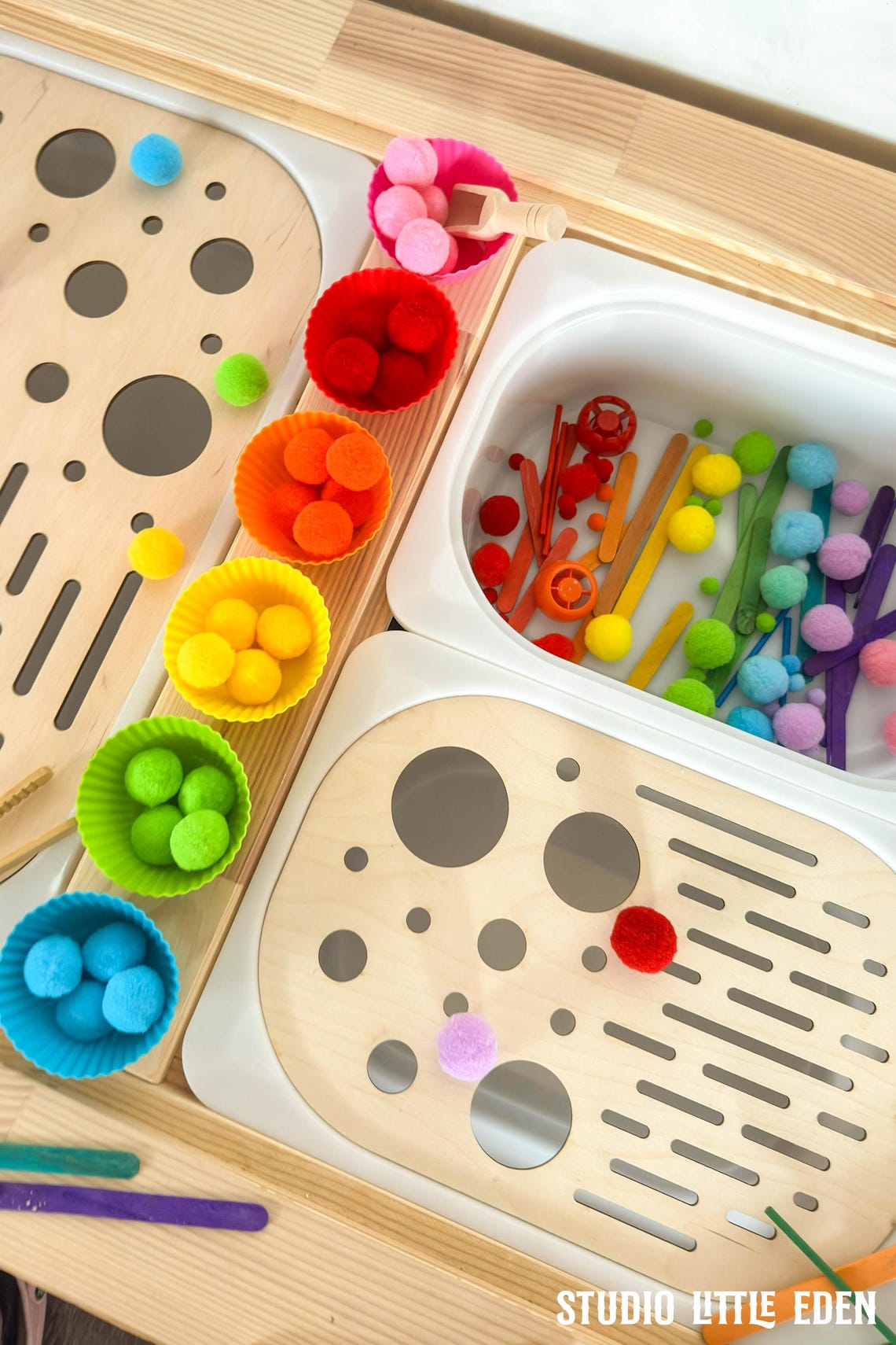 Sensory Play Insert for FLISAT Table Montessori Insert for TROFAST Bin ...