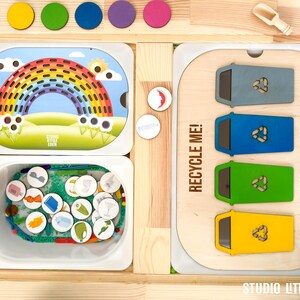 Recycling TROFAST Insert Flisat Table Garbage Sorting Educational ...