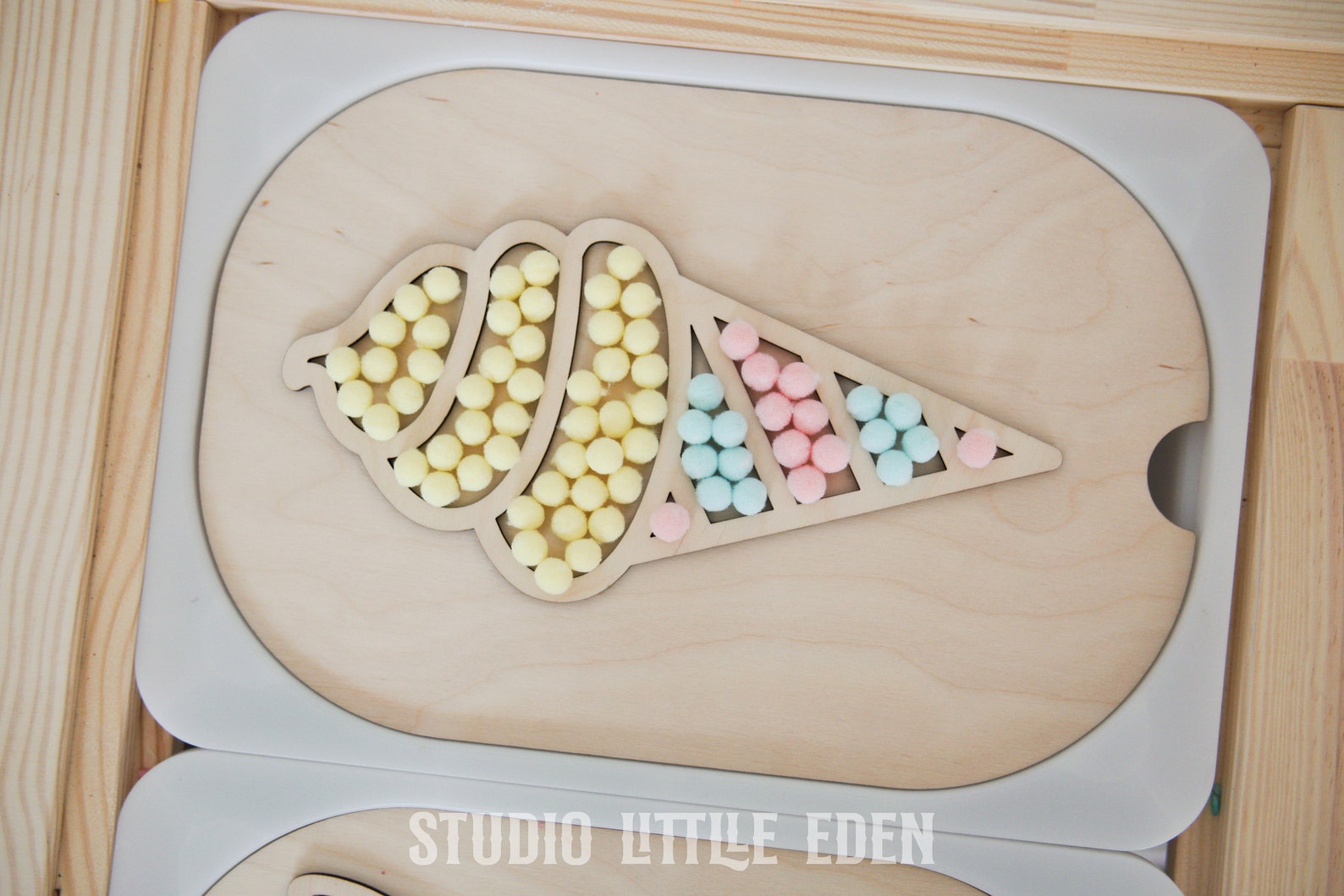 Ice Cream Fillable TROFAST Lid Insert, Sensory Table Lid, Montessori ...