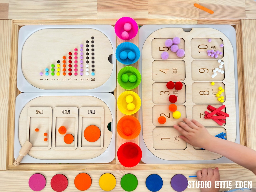 Educational TROFAST Inserts for FLISAT Table Preschool Homeschool ...