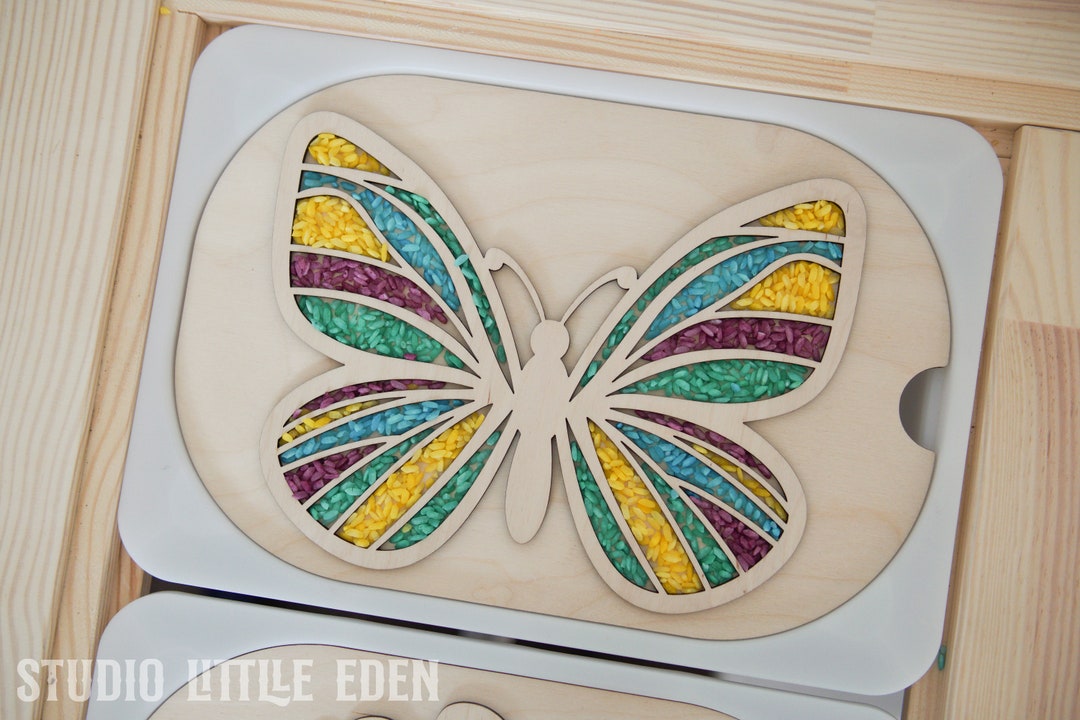Butterfly Sensory Bin Insert for FLISAT/TROFAST Table - Montessori Play ...