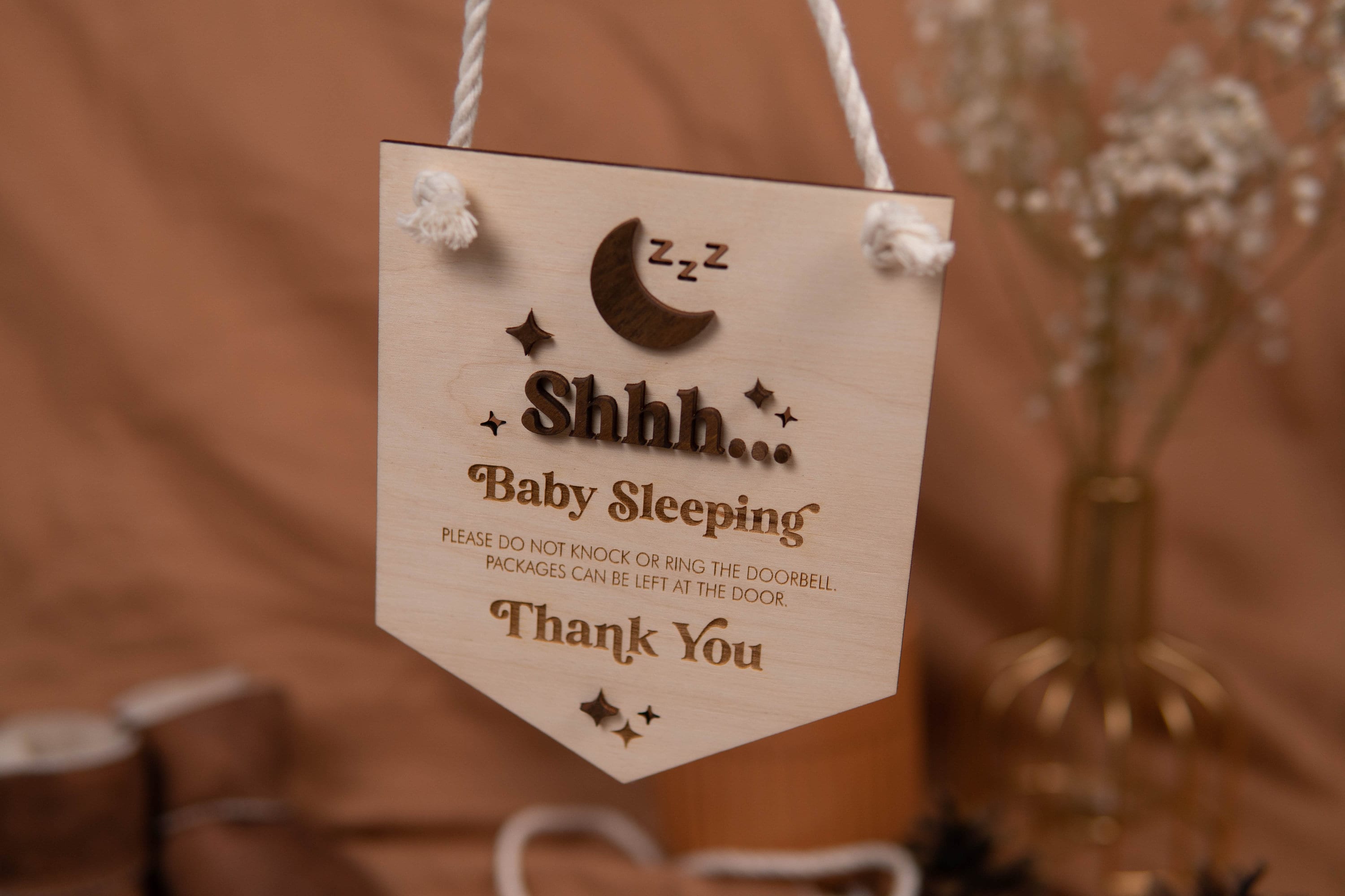 Baby Sleeping Sign Shhh Baby Sleeping Wood Sign 3D Wood - Etsy