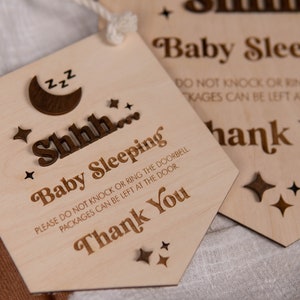 Baby Sleeping Sign, Shhh Baby Sleeping Wood Sign, 3D Wood Sign, Door Sign, Sleeping Baby, Baby ...