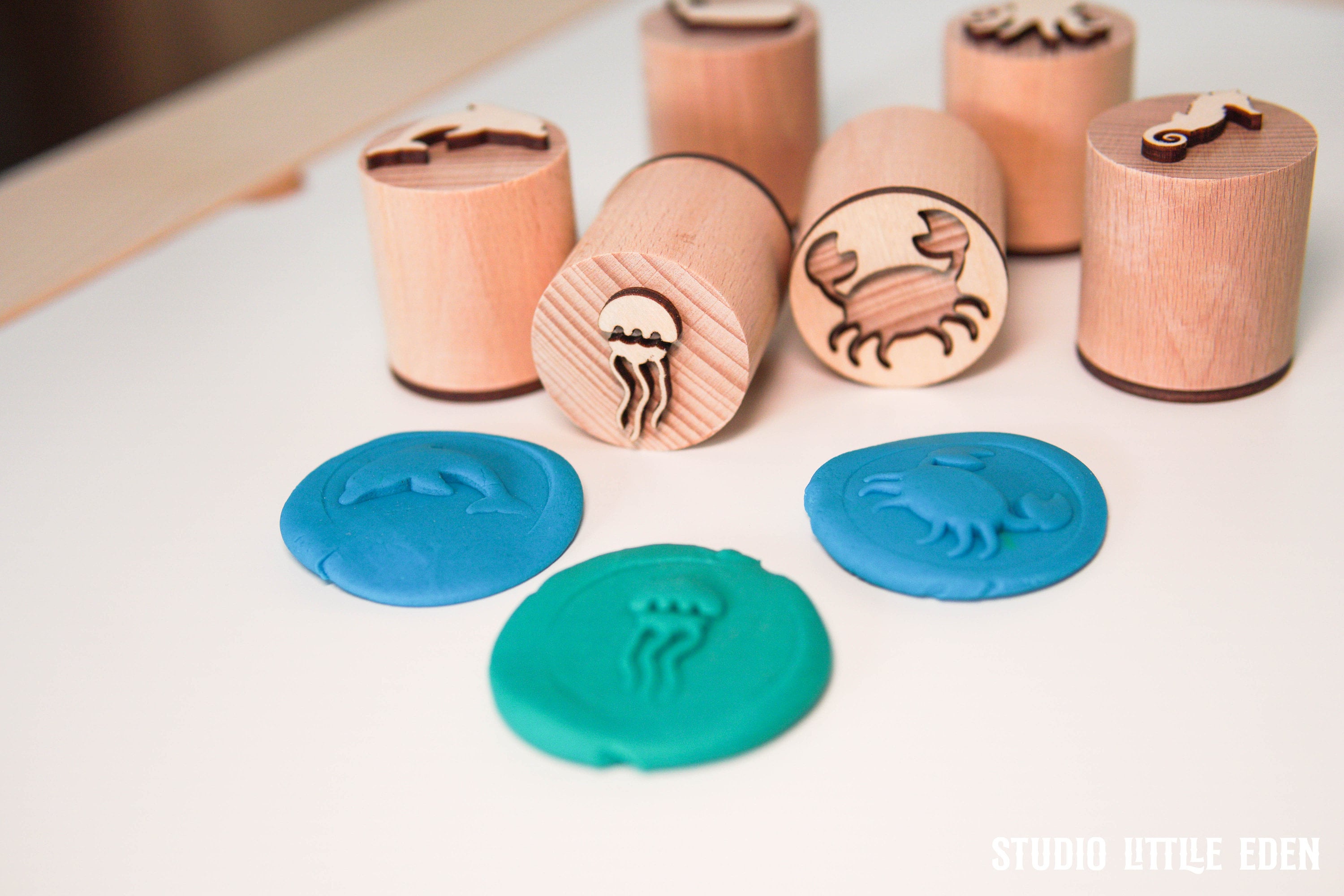 Sea Animals Play Dough Stamps, Ocean Animals Double-sided Play Dough ...