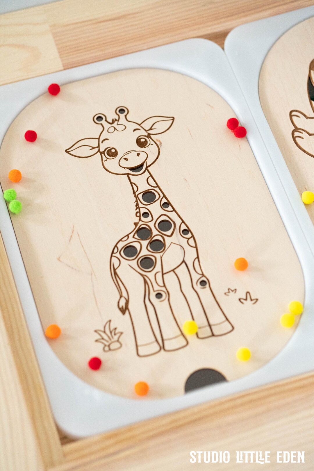 Activity Board Montessori Activities at Home Giraffe Fine Motor Skills ...