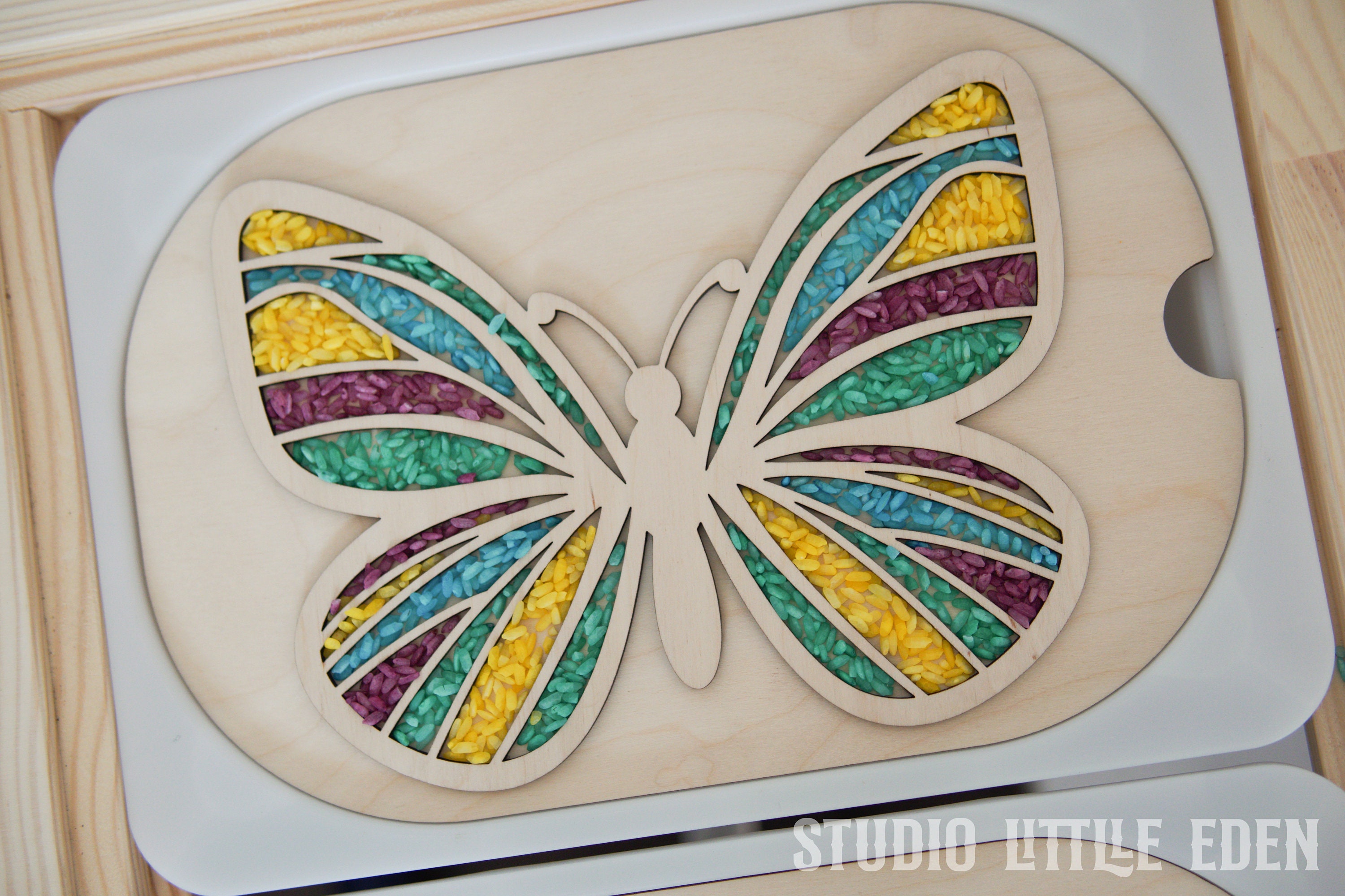 Butterfly Sensory Bin Insert for FLISAT/TROFAST Table - Montessori Play ...