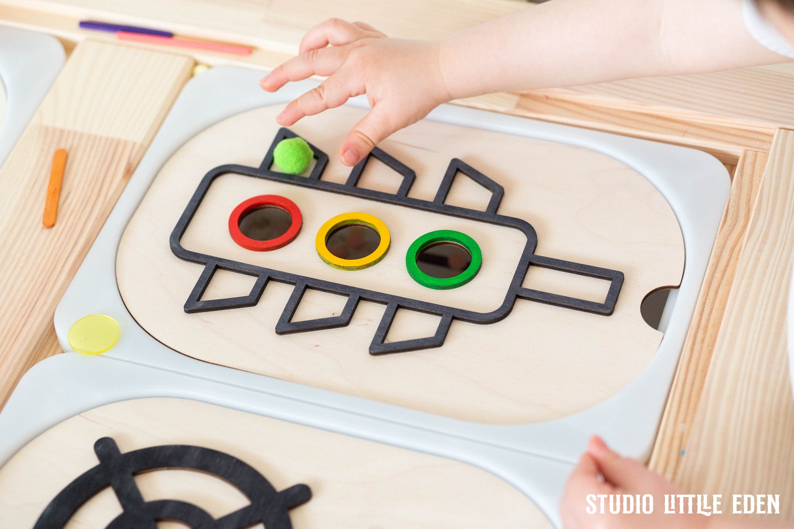 Stoplight Color Sorting Insert: Montessori Sensory Play for Flisat ...