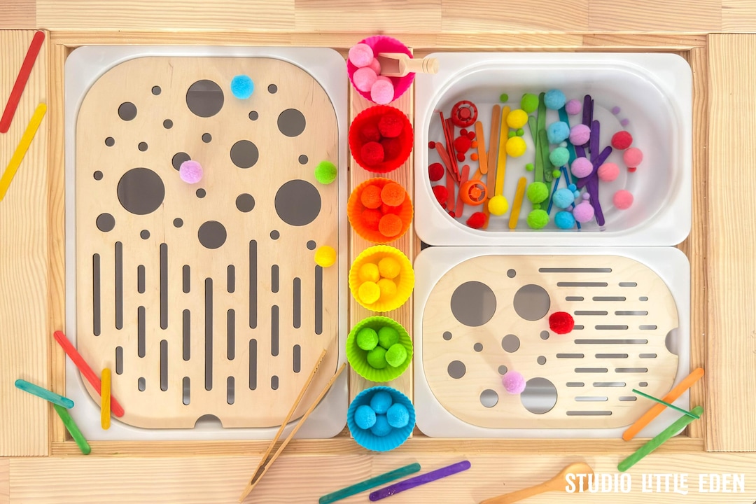 Sensory Play Insert for FLISAT Table Montessori Insert for TROFAST Bin ...