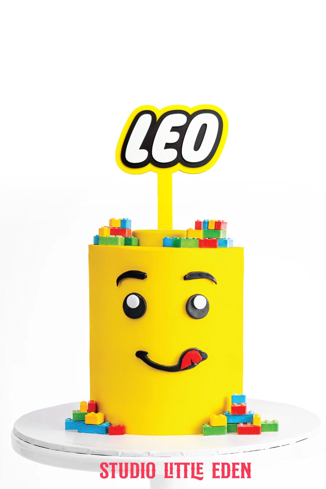 Custom Brick Cake Topper Bricks Birthday Decorations Cake Toper for ...