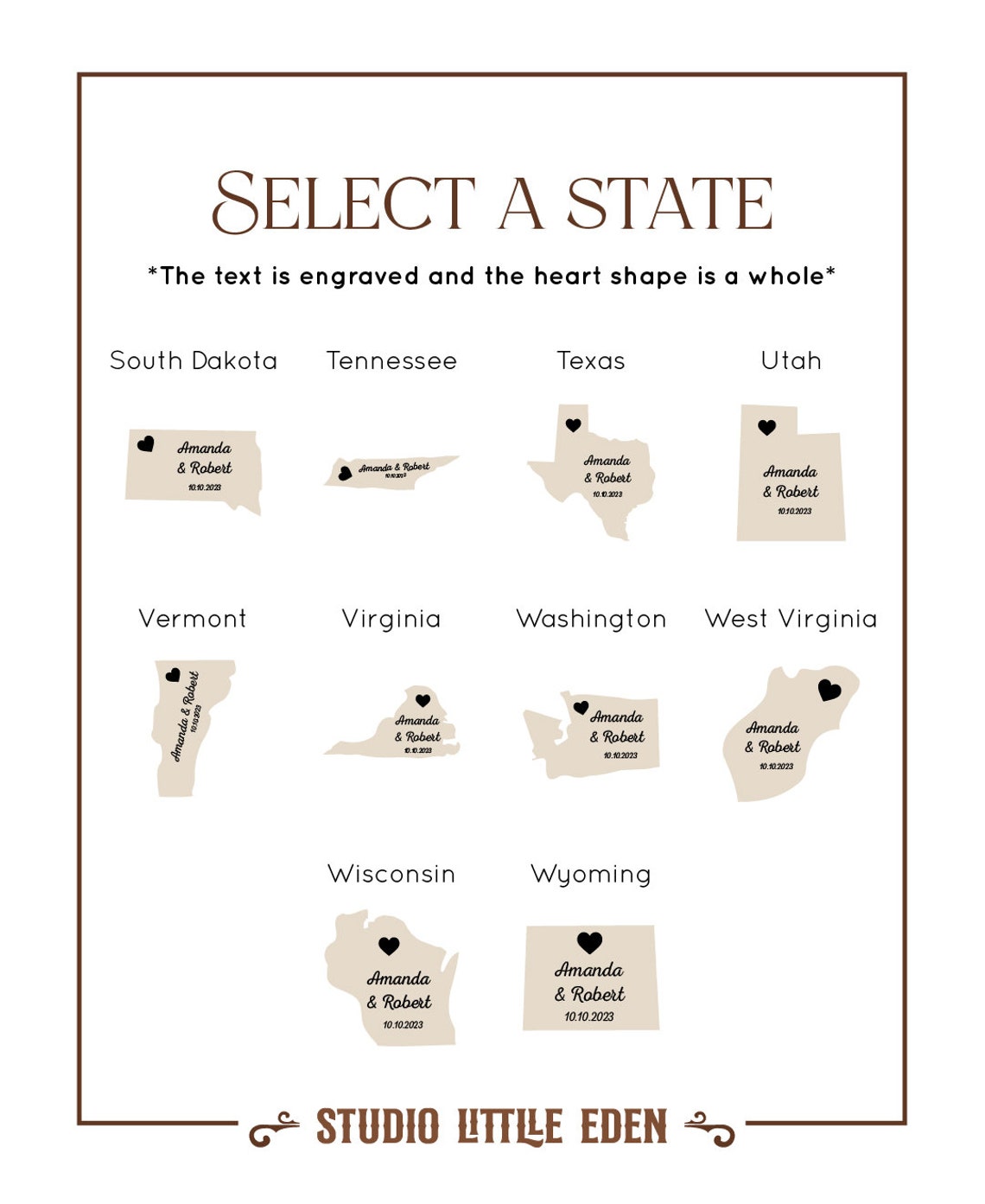 State Shaped Wood Magnet Wedding Favors USA Destination Gifts - Etsy