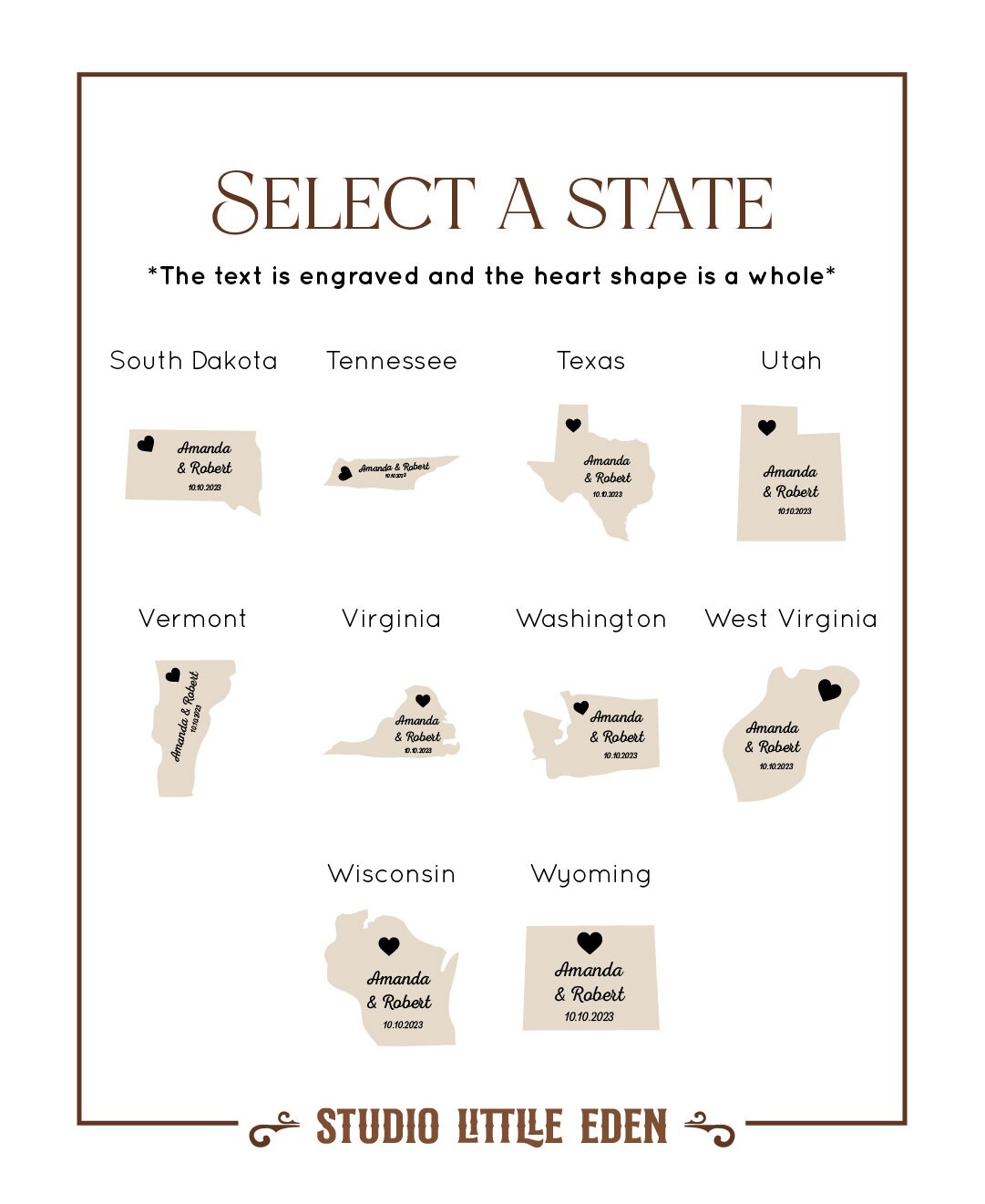 States Wedding Favors, States Magnet Wood Wedding Favors, Gifts for ...