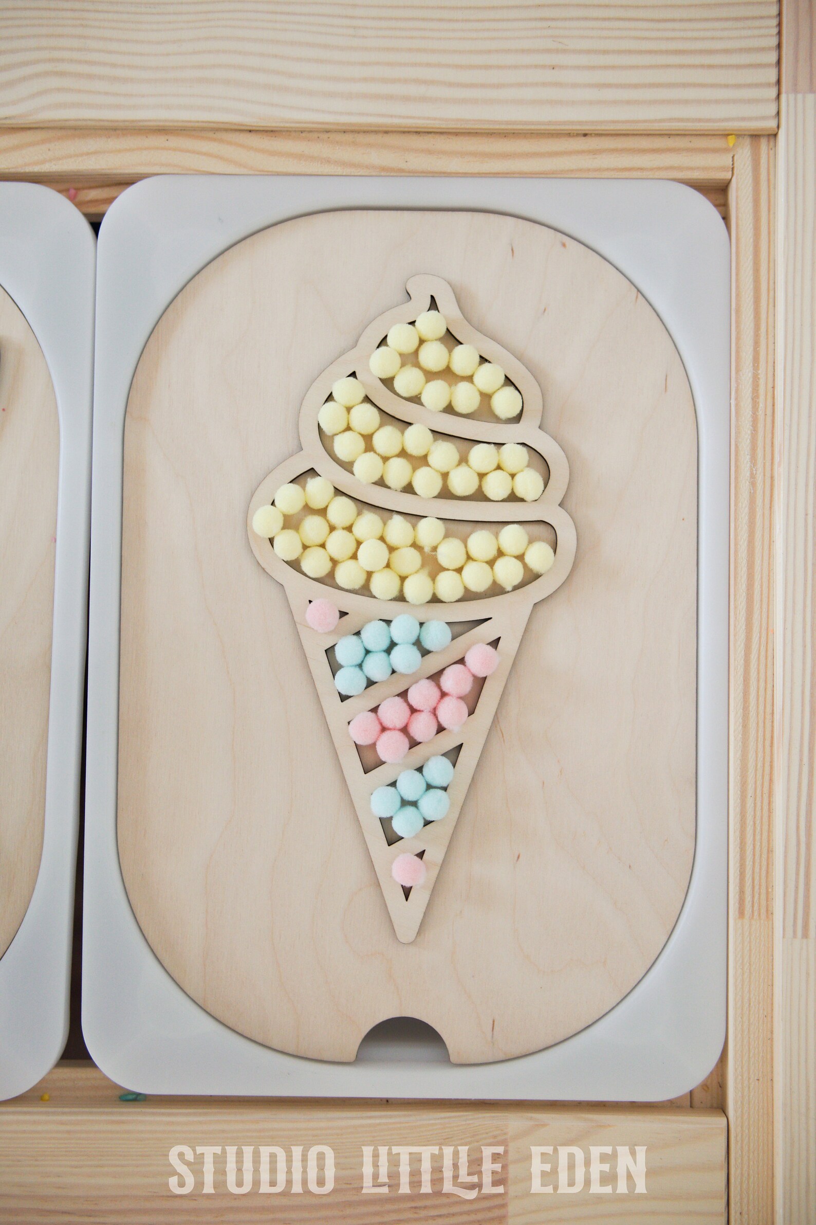 Ice Cream Fillable TROFAST Lid Insert, Sensory Table Lid, Montessori ...