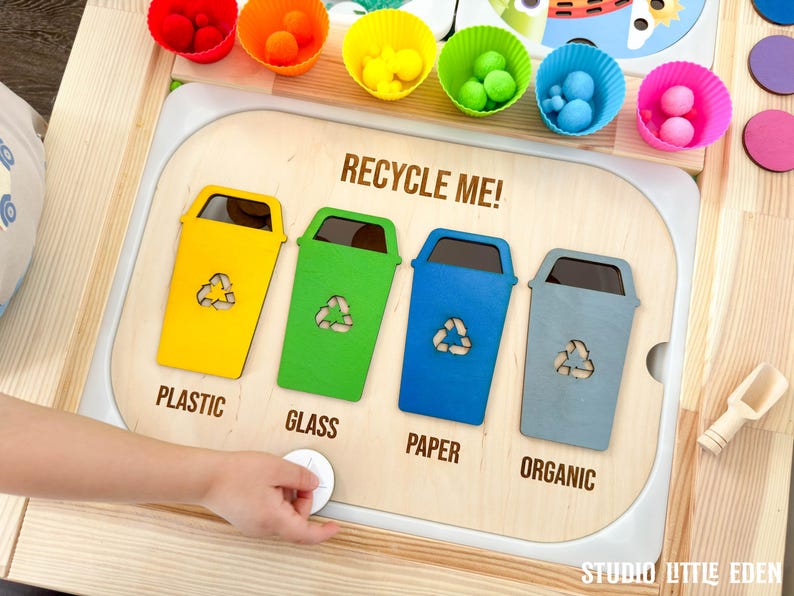 Recycling TROFAST Insert, Flisat Table, Garbage Sorting, Educational ...