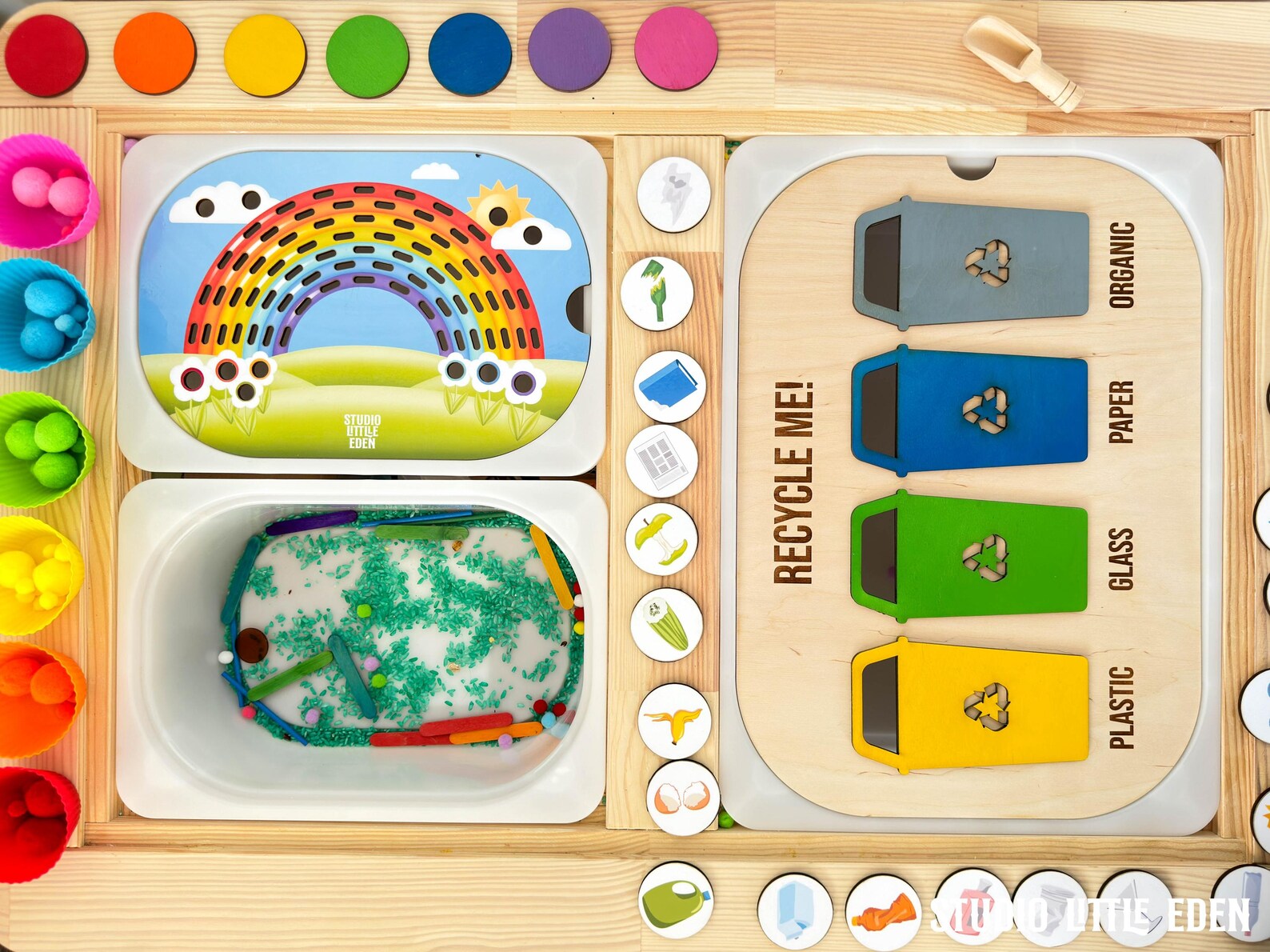 Recycling TROFAST Insert Flisat Table Garbage Sorting Educational ...