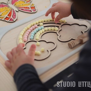 Rainbow Fillable TROFAST Lid Insert, Sensory Table Lid, Montessori ...