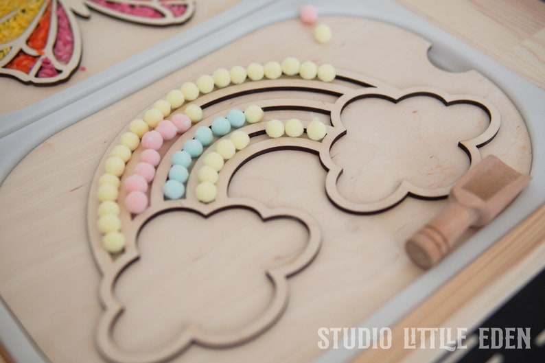 Rainbow Fillable TROFAST Lid Insert, Sensory Table Lid, Montessori ...