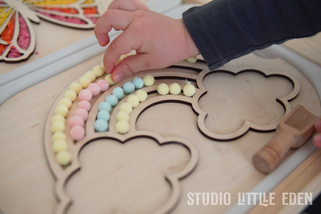 Rainbow Fillable TROFAST Lid Insert, Sensory Table Lid, Montessori ...