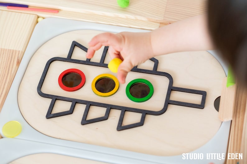 Stoplight Color Sorting Insert: Montessori Sensory Play for Flisat ...