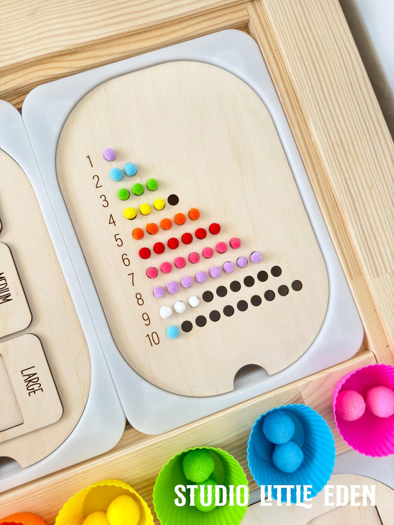 Educational TROFAST Inserts for FLISAT Table Preschool Homeschool ...