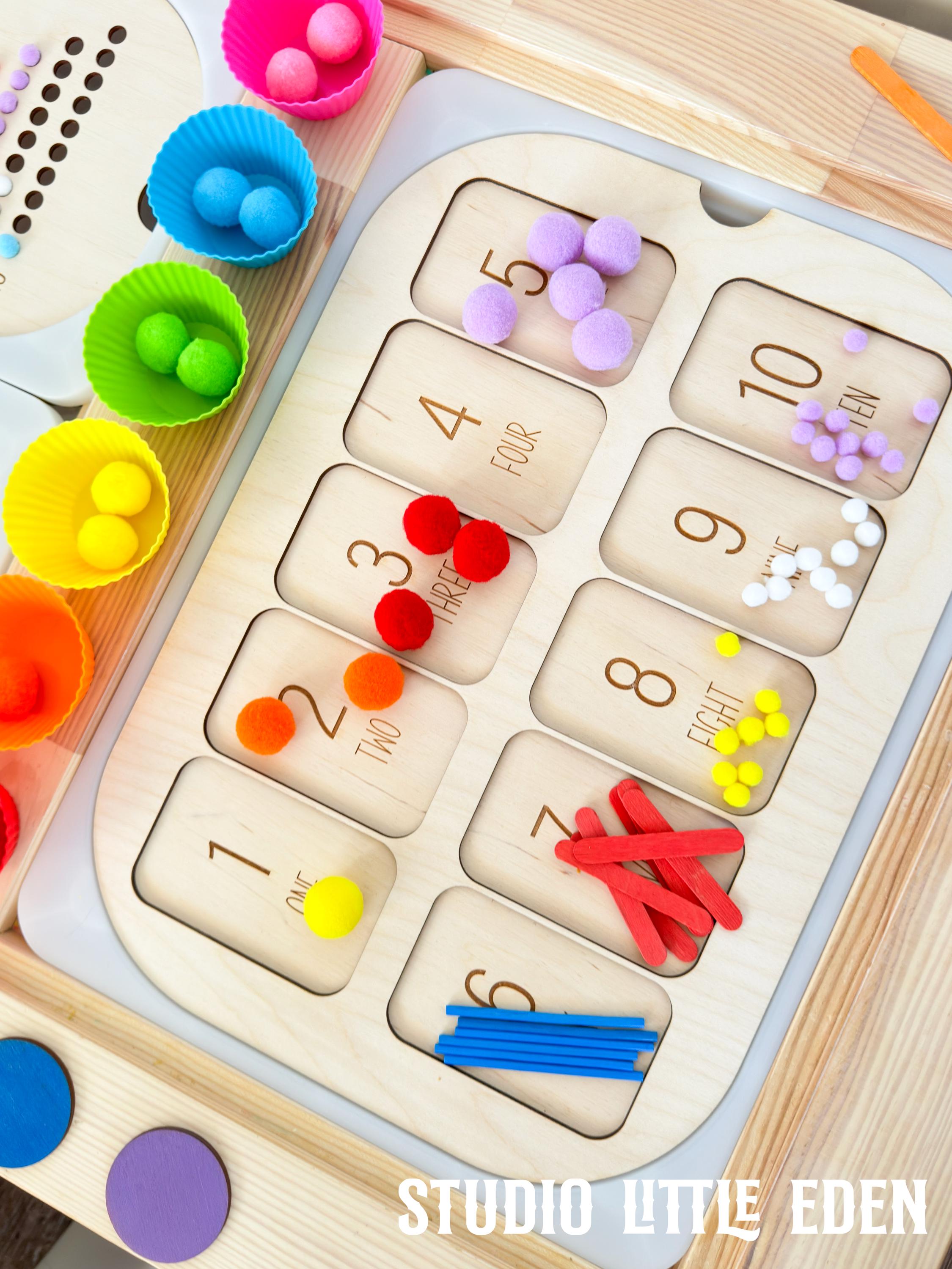 Educational TROFAST Inserts for FLISAT Table Preschool Homeschool ...