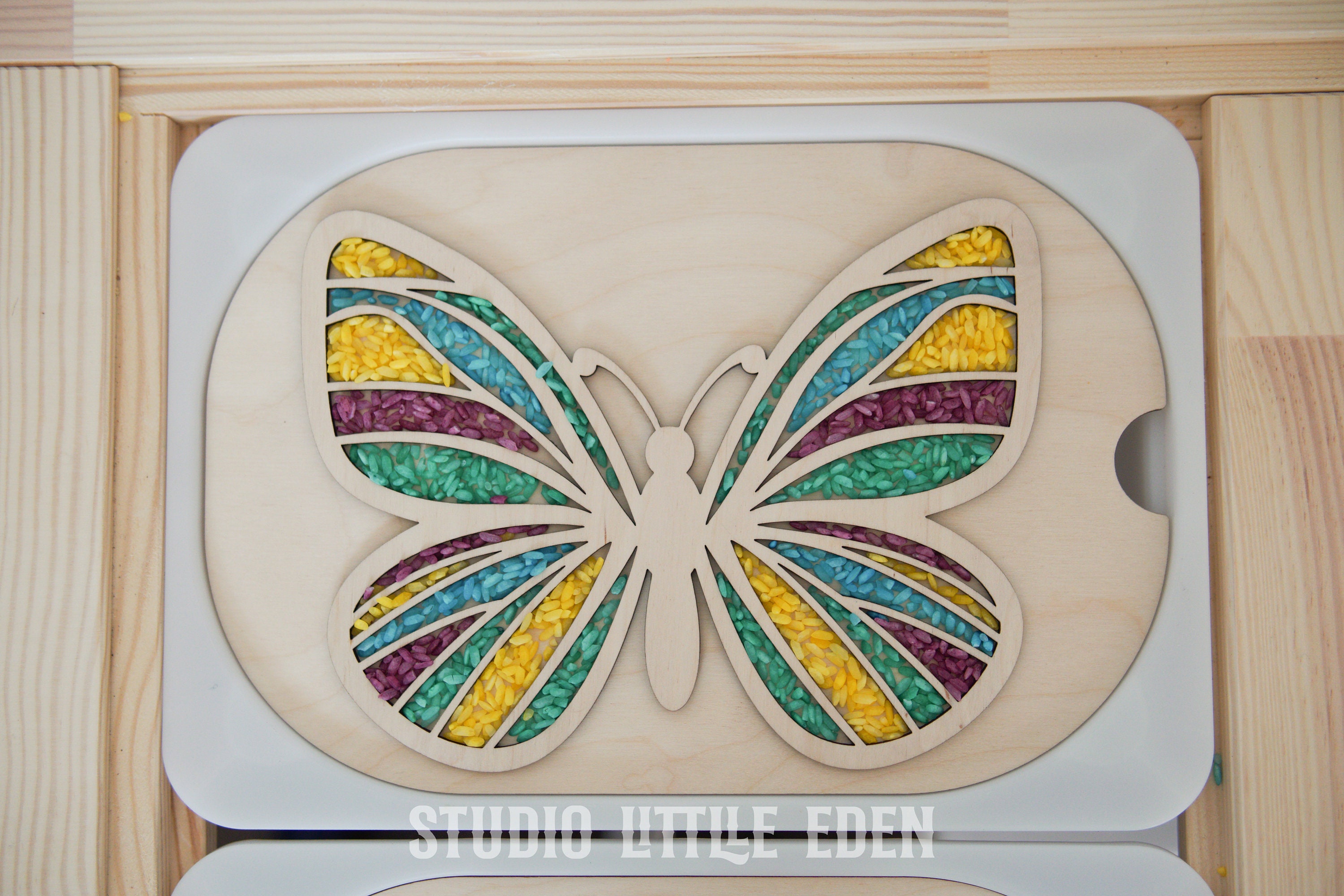 Butterfly Sensory Bin Insert for FLISAT/TROFAST Table - Montessori Play ...