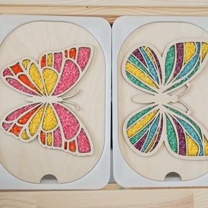 Butterfly Sensory Bin Insert for FLISAT/TROFAST Table - Montessori Play ...