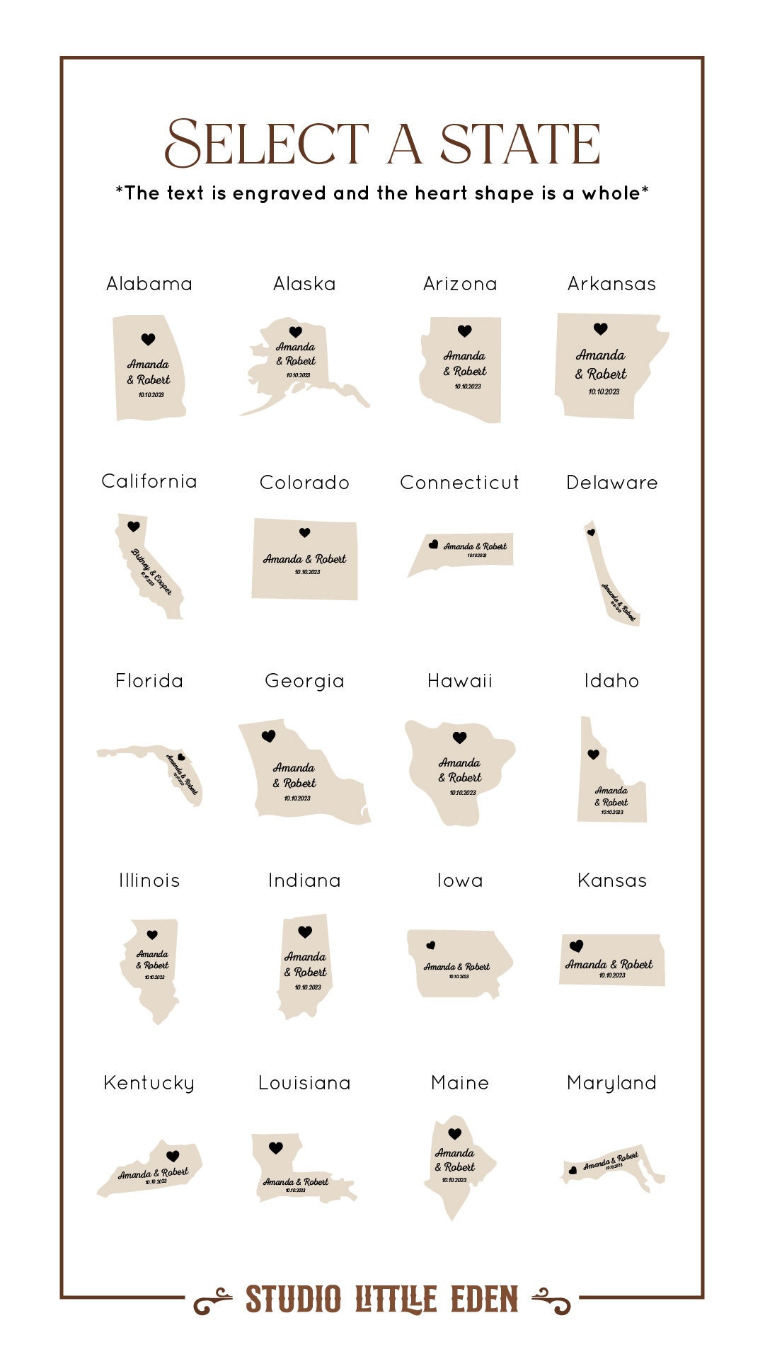 States Wedding Favors, States Magnet Wood Wedding Favors, Gifts for ...