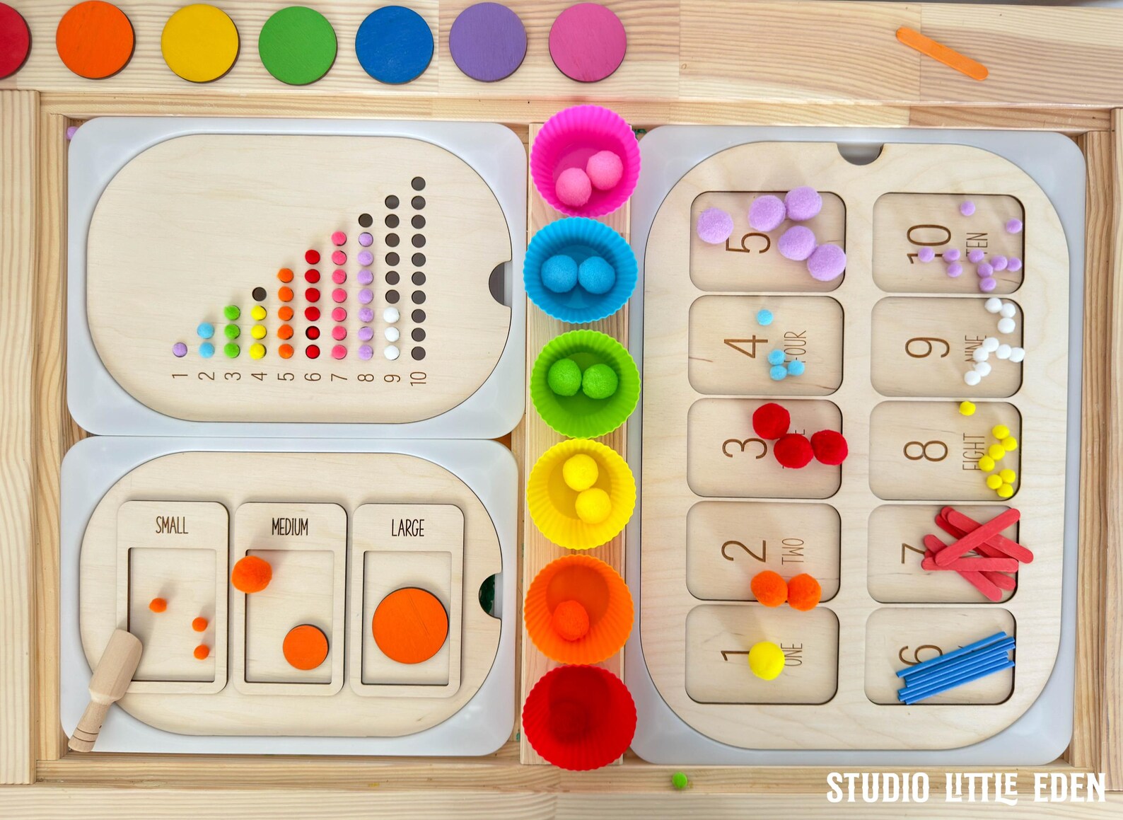 Educational TROFAST Inserts for FLISAT Table Preschool Homeschool ...