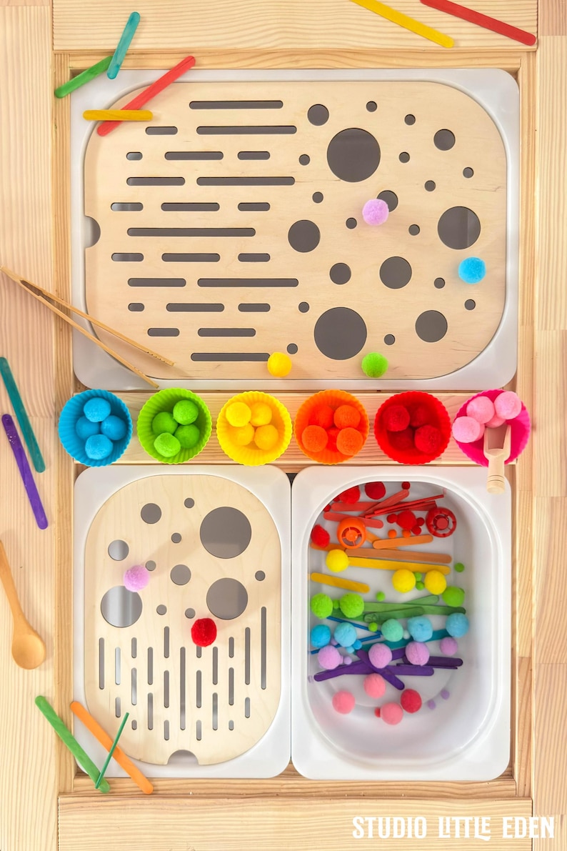 Sensory Play Insert for FLISAT Table Montessori Insert for TROFAST Bin ...