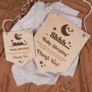 Baby Sleeping Sign, Shhh Baby Sleeping Wood Sign, 3D Wood Sign, Door Sign, Sleeping Baby, Baby ...