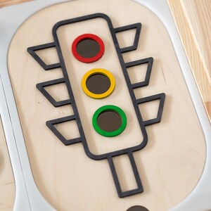 Stoplight Color Sorting Sensory Play Insert for FLISAT Table Stoplight ...