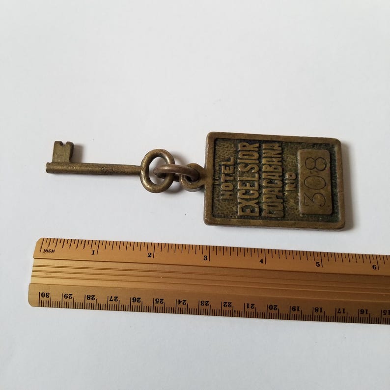 Vintage Hotel Room Key & Fob-hotel Excelsior Copacabana Rio Room 308 - Etsy