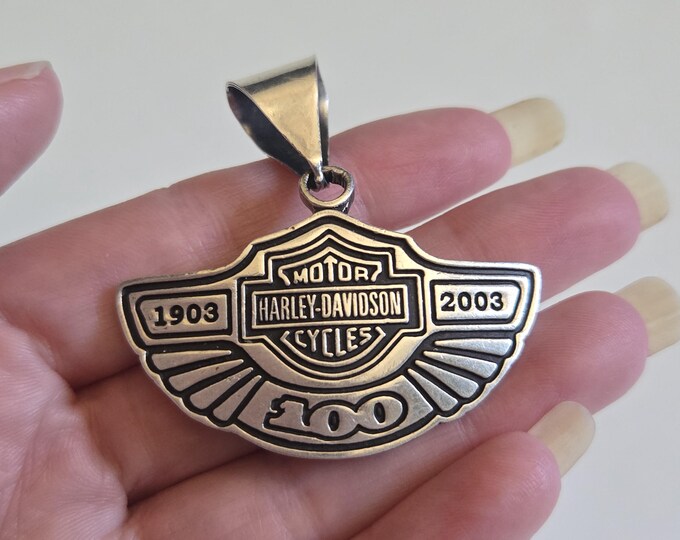 Vintage Harley-davidson 100 Year Anniversary Pendant 1903-2003 - Etsy