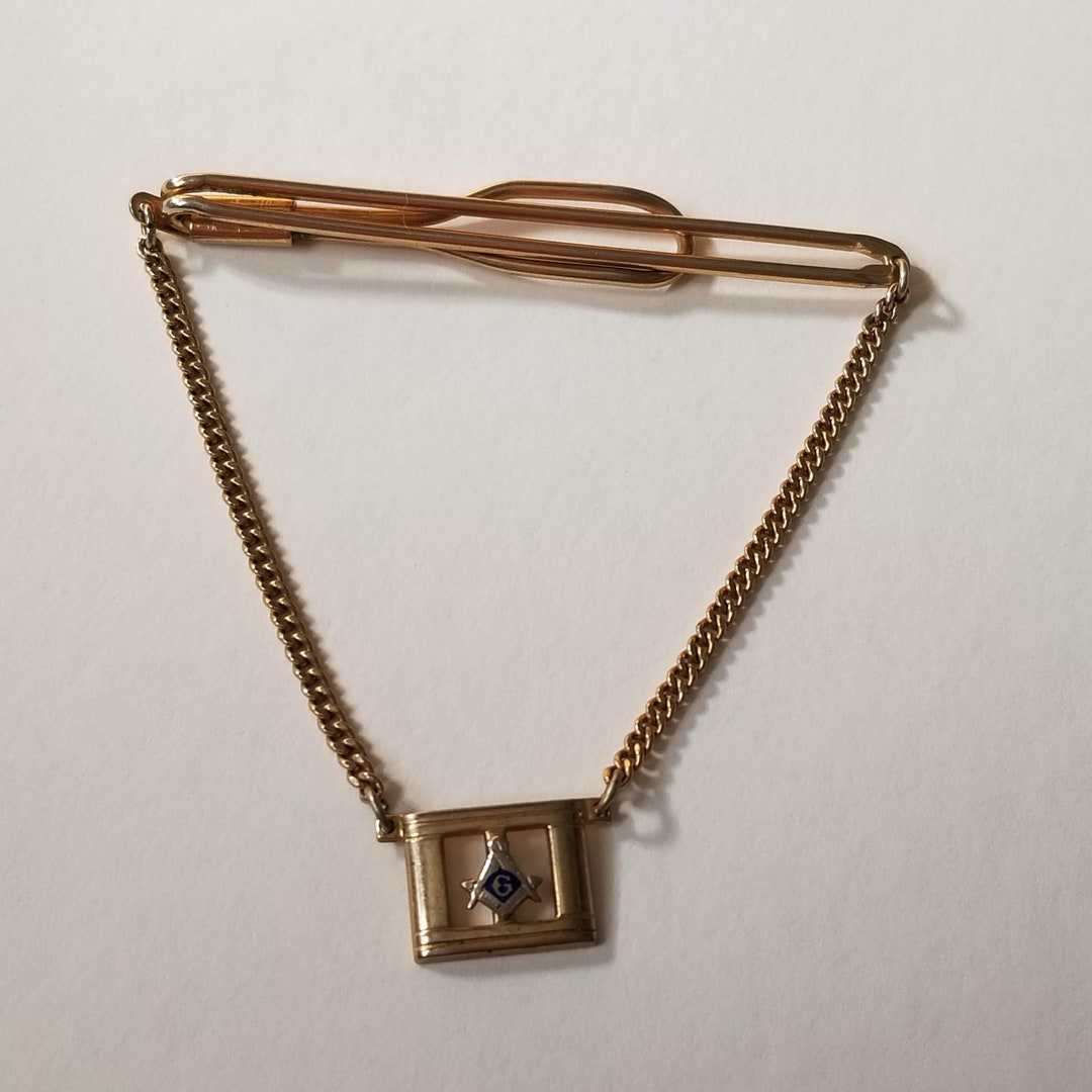 Vintage Swank Gold Toned Masonic Tie Clip - Etsy