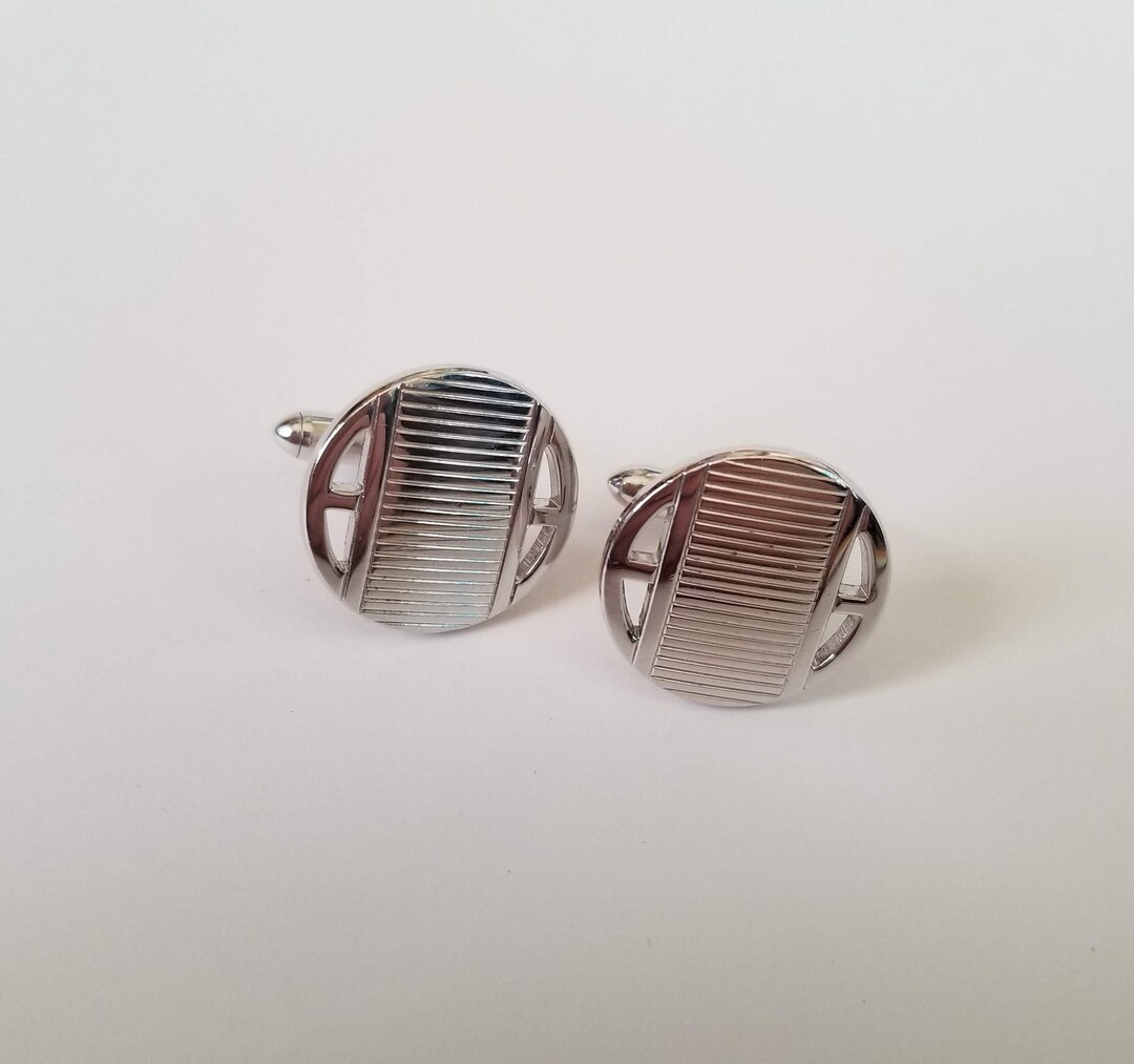 Vintage Silver Tone Industrial Vent Swank Cuff Links - Etsy