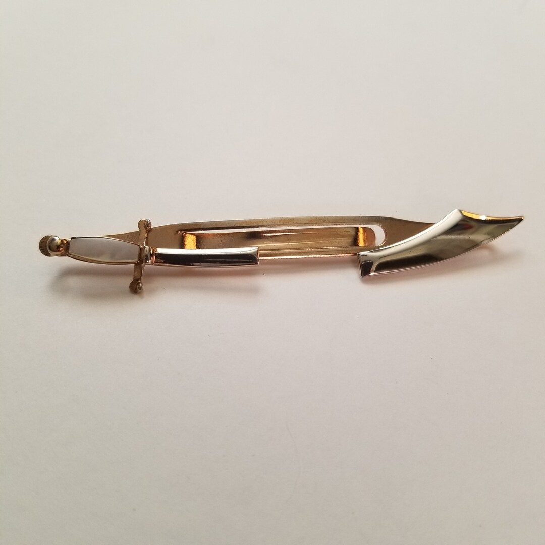 Vintage Swank Scimitar Sword Tie Bar - Etsy