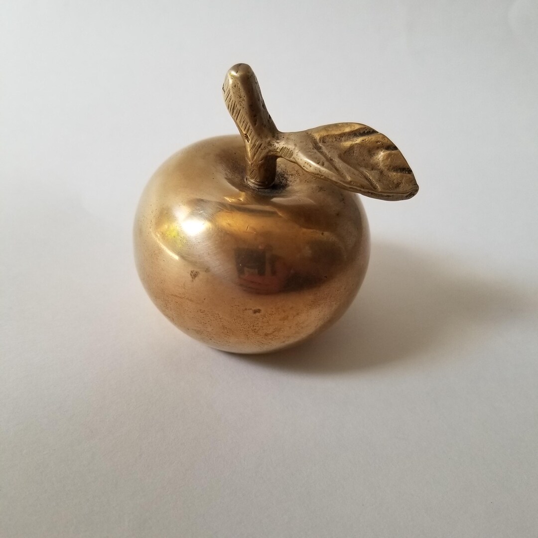 Vintage Brass Apple Bell - Etsy