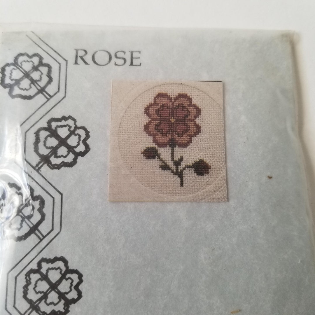 Cross Stitch Textile Heritage Collection- Rose- Rare - Etsy