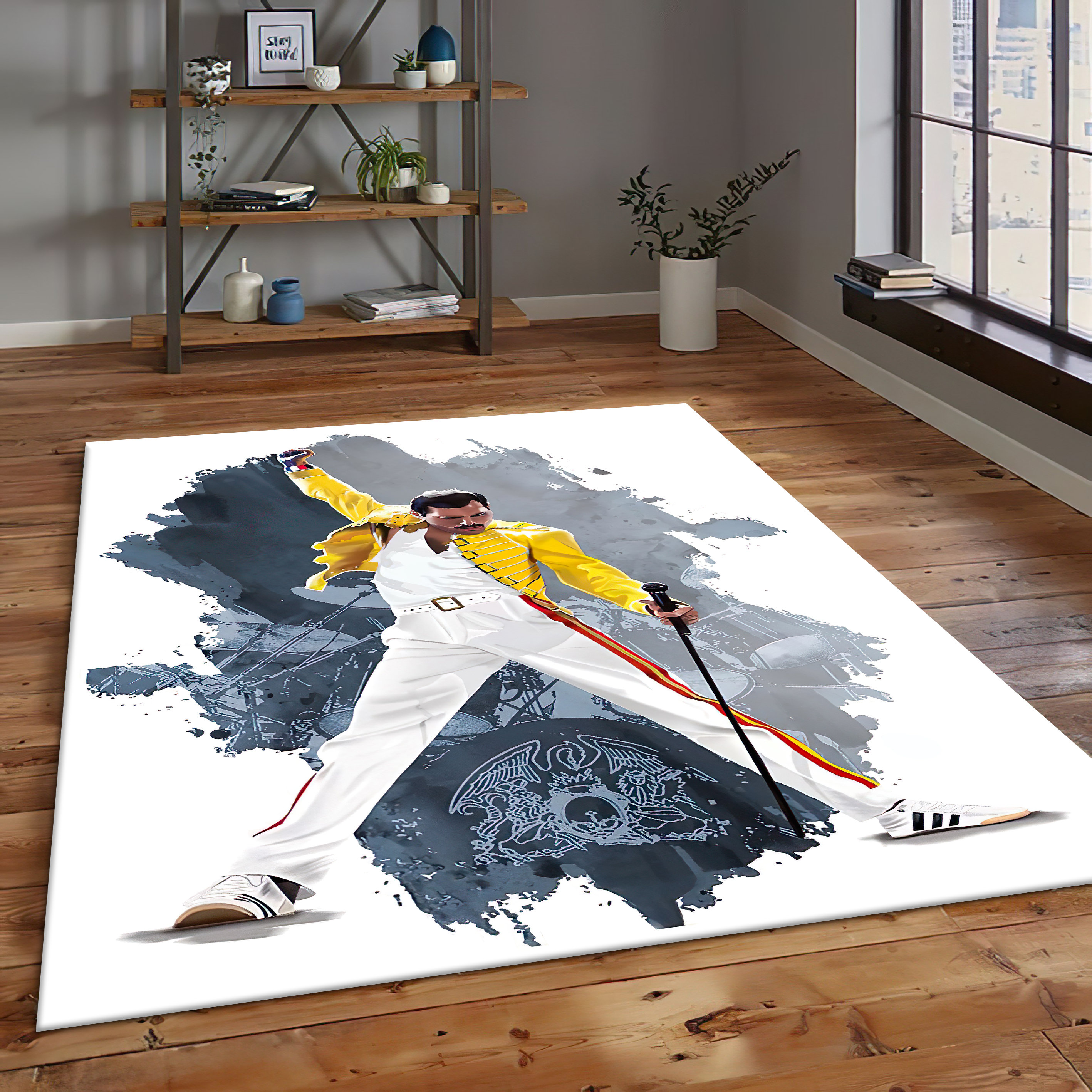 The Queen Rug, Freddie Mercury, Music Band Rug, Music Decor, Bohemian ...