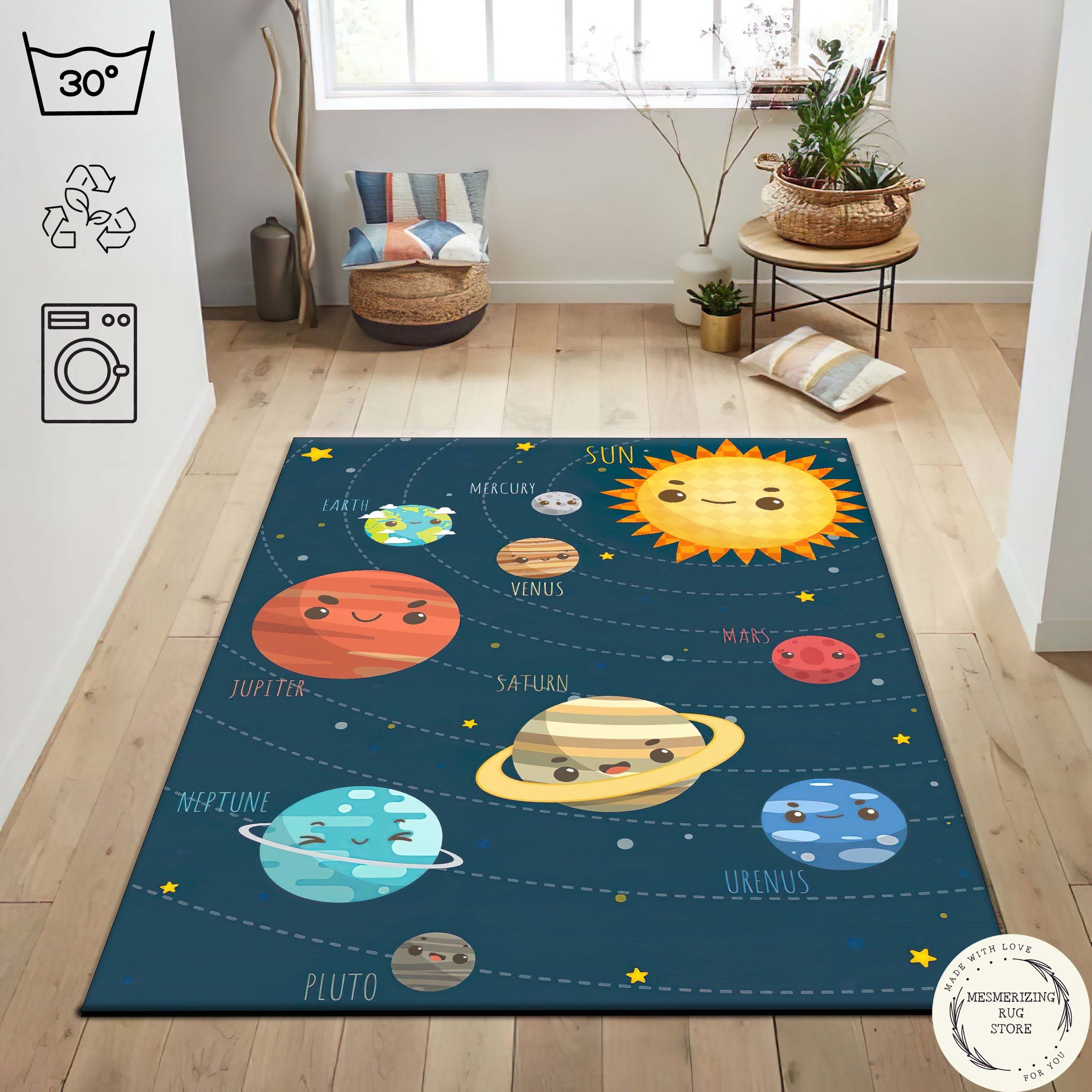 Planets Solar System Rug