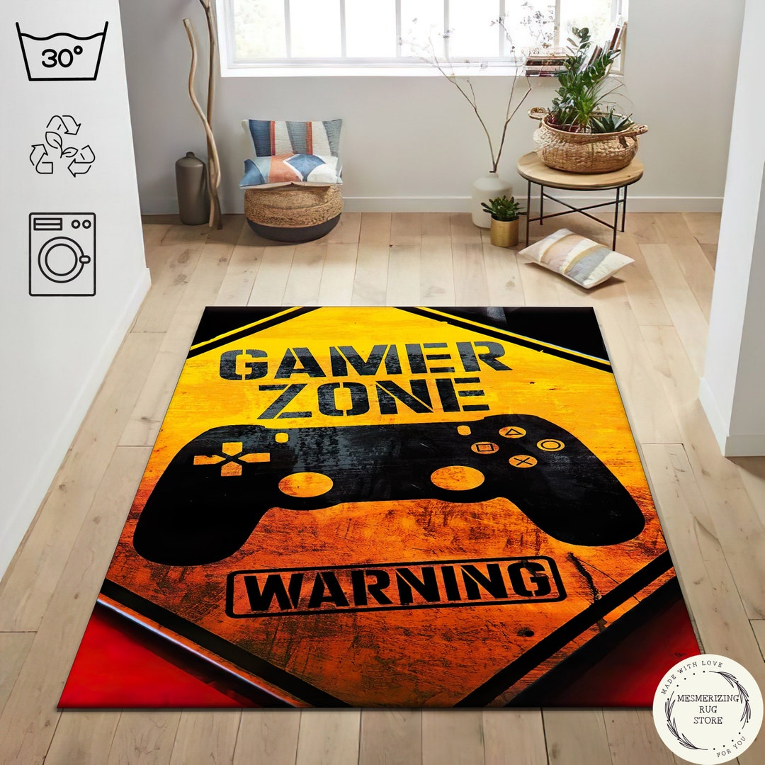Gamer Zone Rug, Game Room Rug, Gaming Rug, Joysticks Rug, Gamer Rug ...