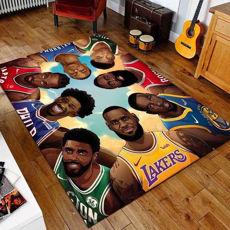 Nba Legends Rug, Jordan Rug, Basketball Players Carpet, Air Jordan ...