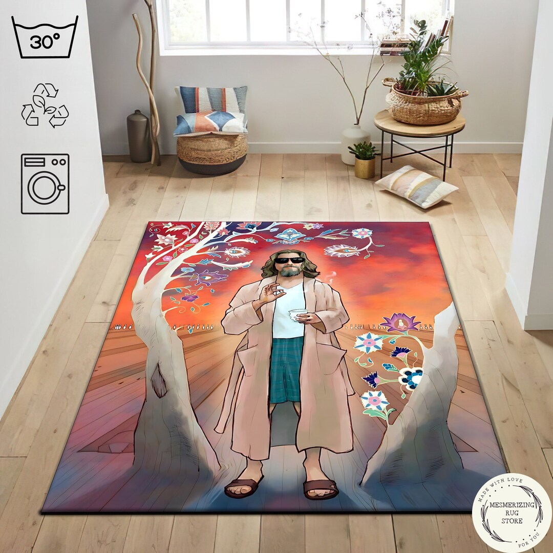 Lebowski Rug, Dude Rug, the Big Lebowski, Salon Rug, Dude Decor, Living ...